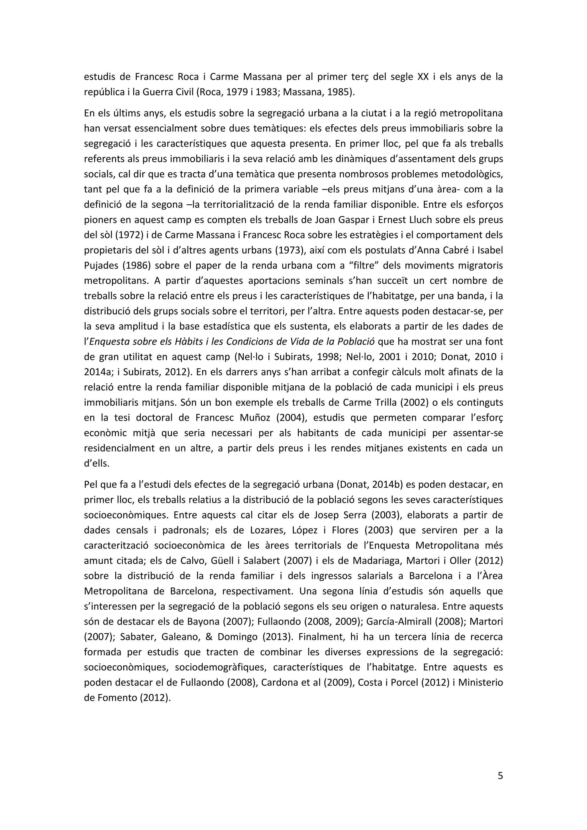 La segregació urbana a la regió metropolitana de Barcelona | PDF
