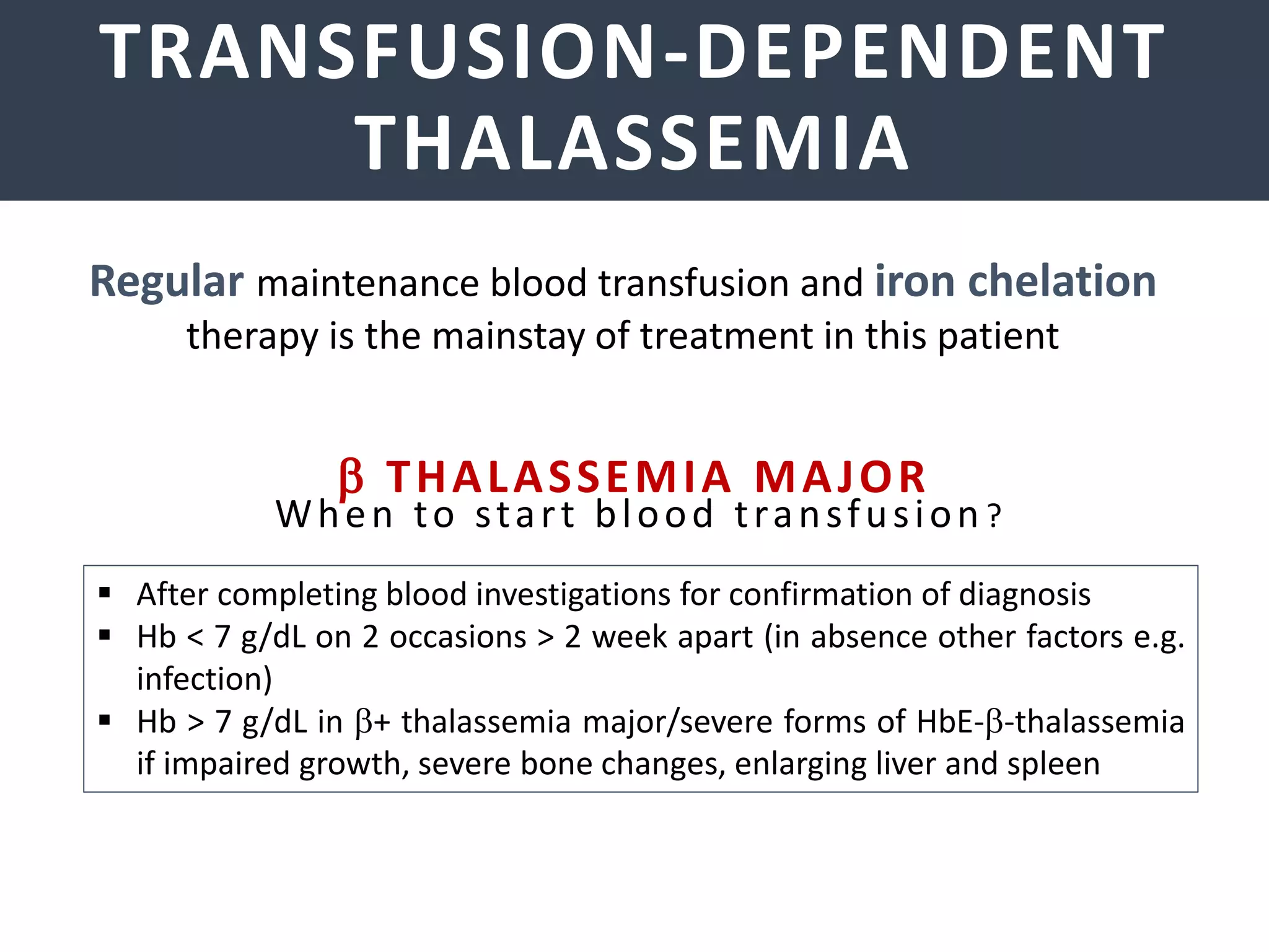 Management of Thalassemia | PPTX