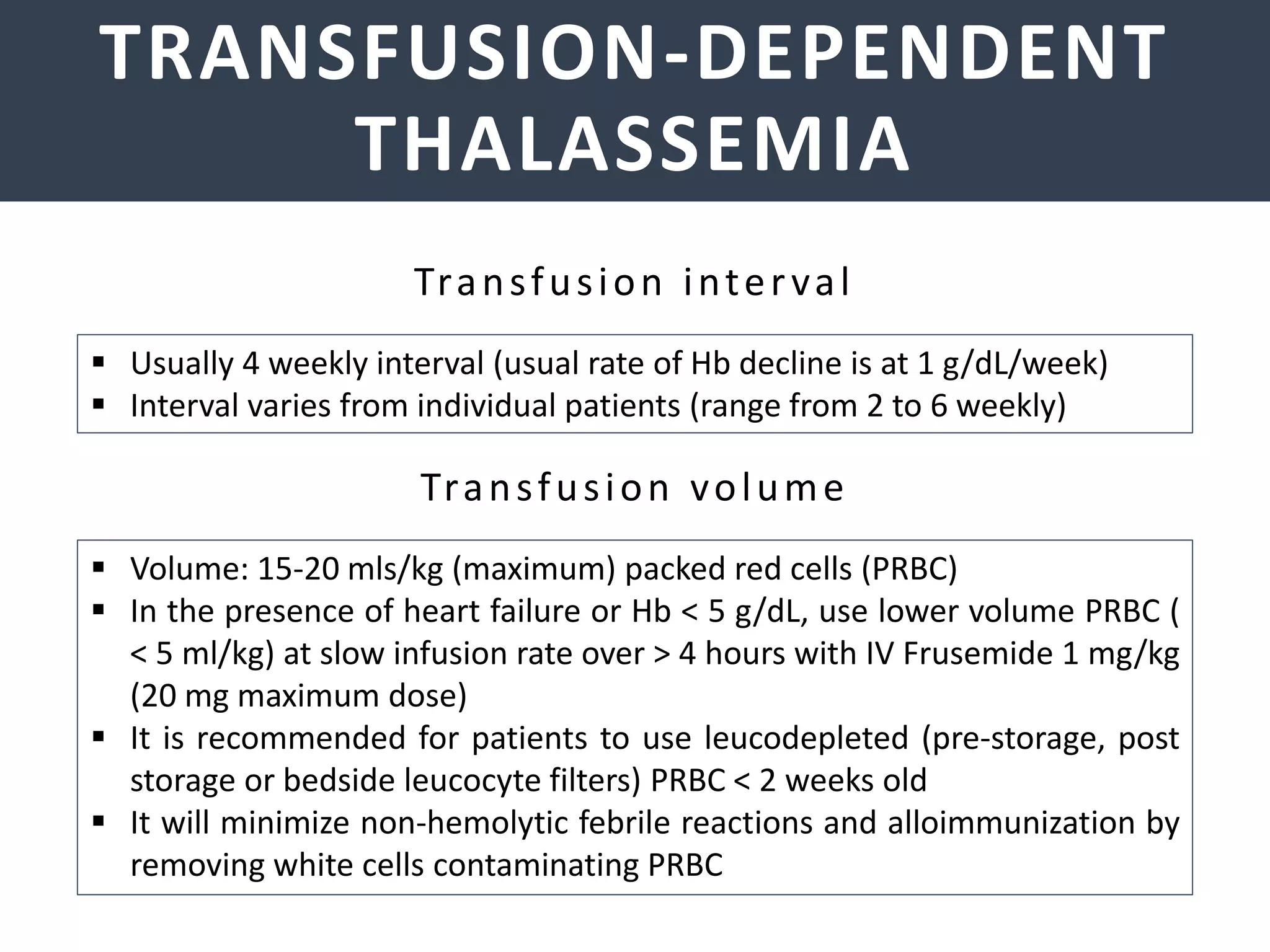 Management of Thalassemia | PPTX