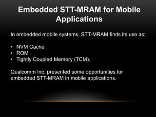 MRAM & Its Applications | PPTX