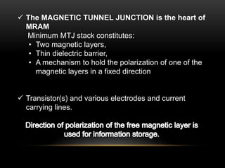 MRAM & Its Applications | PPTX
