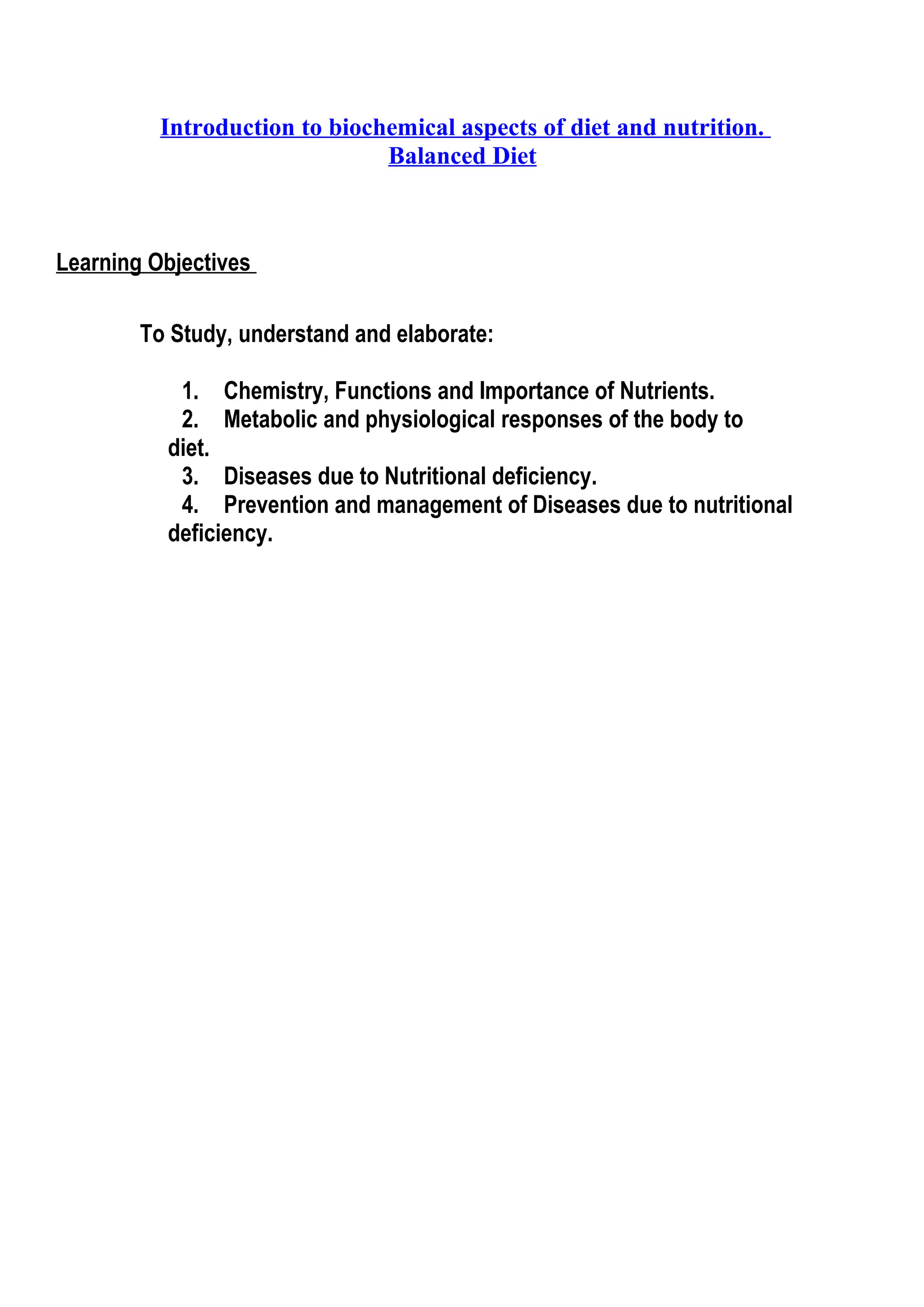 41 objectives fm - nutrition | DOC