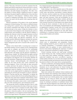 Declining clinical skills in medical education: A perspective on its ...