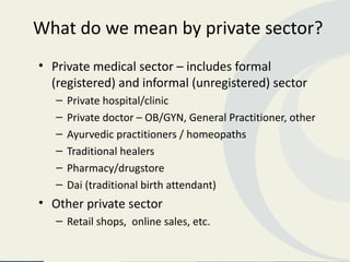 Use of private sector approaches and ICT as a scale-up strategy for ...