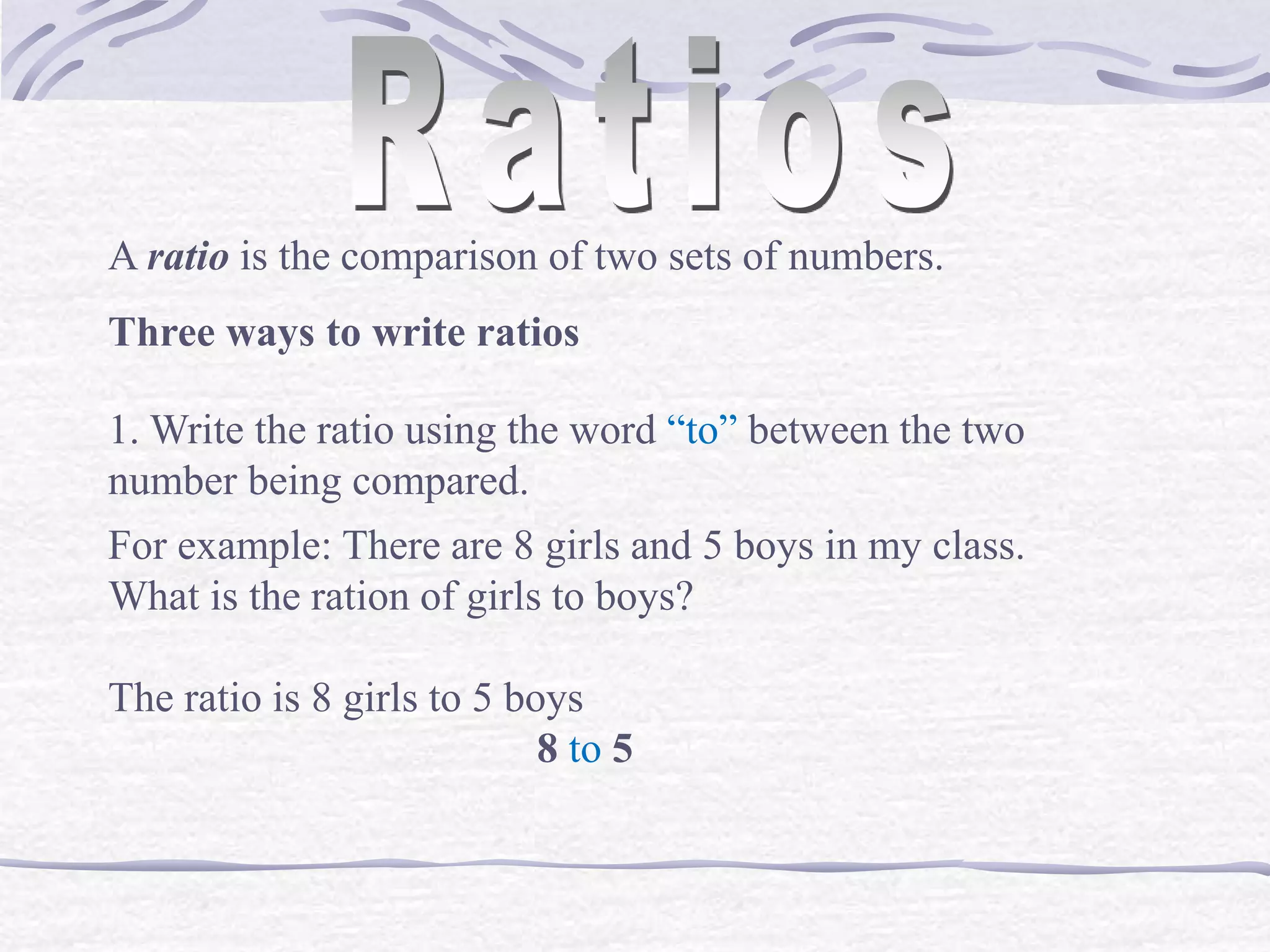 RATIO AND PROPORTION | PPT