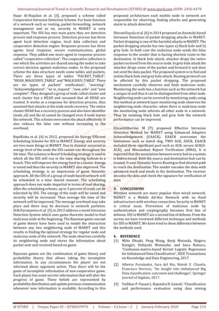 Review on Intrusion Detection in MANETs | PDF