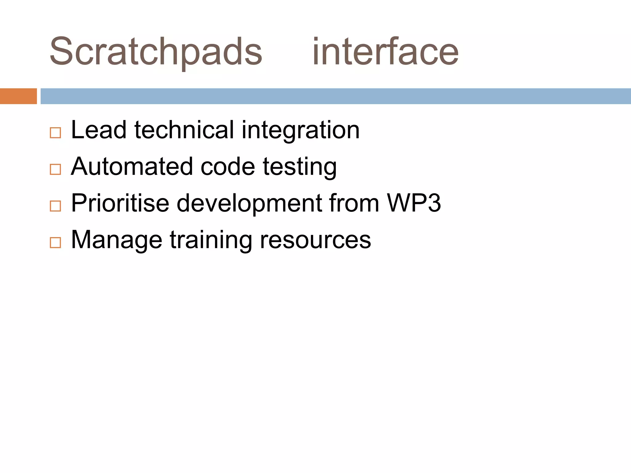 WP2 Overview (Technical architecture) | PPTX