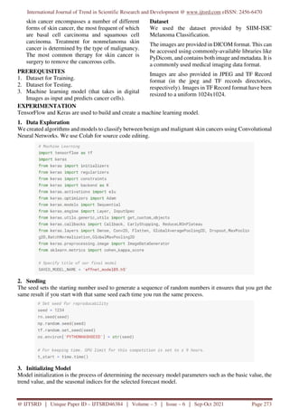 Skin Cancer Detection using Image Processing in Real Time | PDF