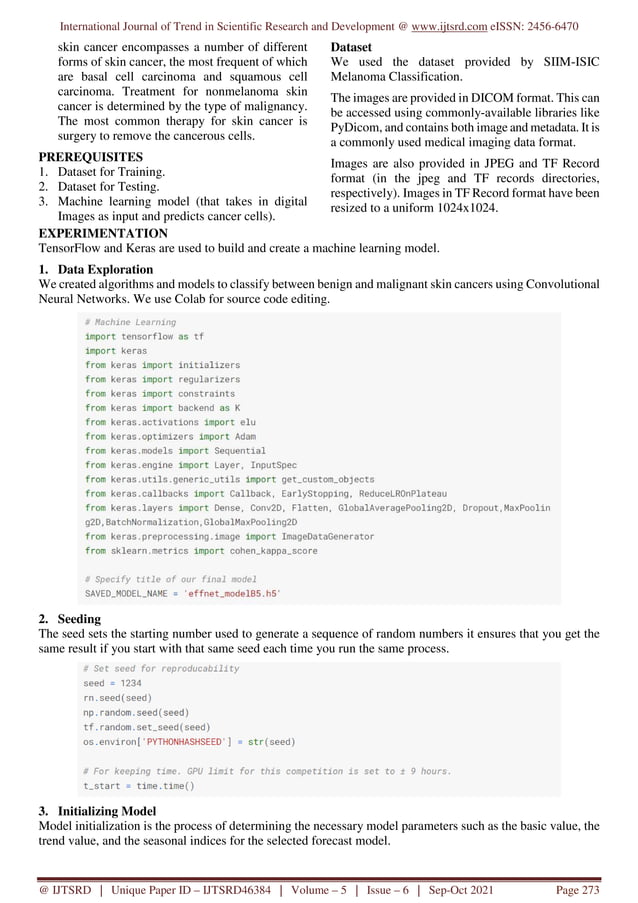 Skin Cancer Detection using Image Processing in Real Time | PDF | Photo ...
