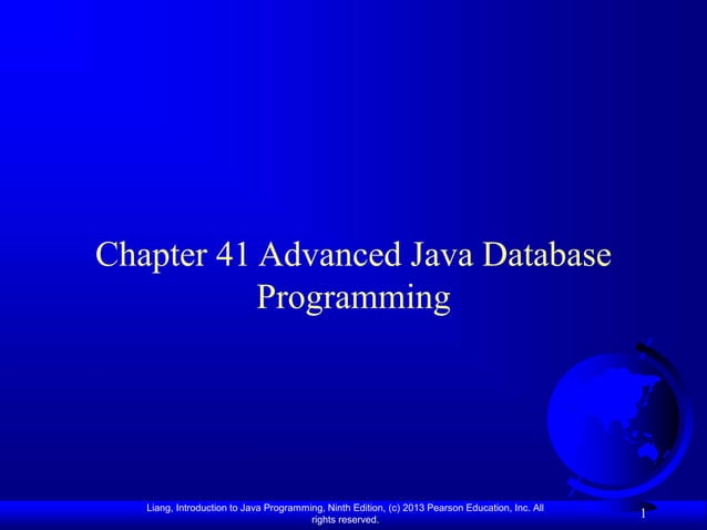 41slideAdvancedDatabaseProgramming.ppt