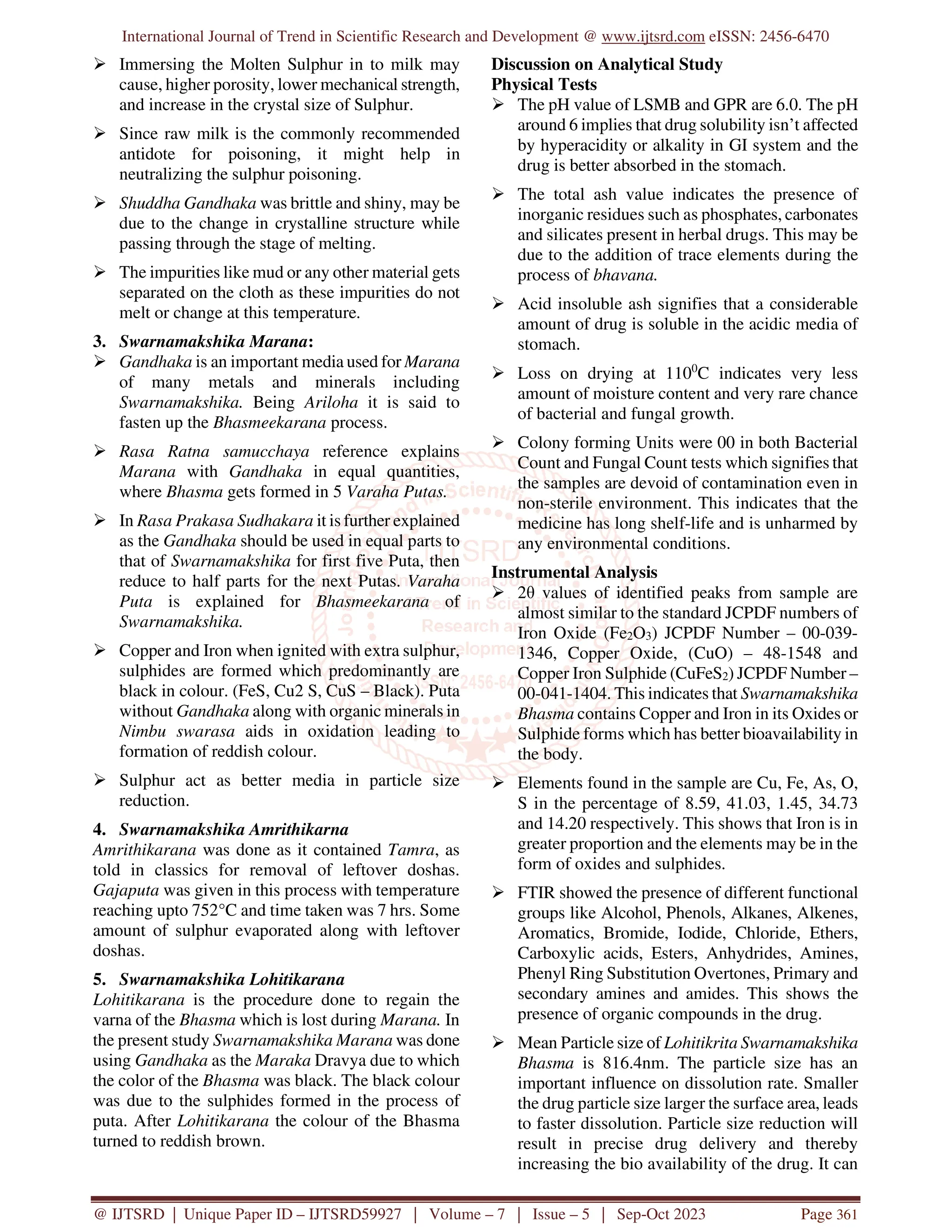 Standardising Manufacturing Process of Swarnamakshika Bhasma | PDF