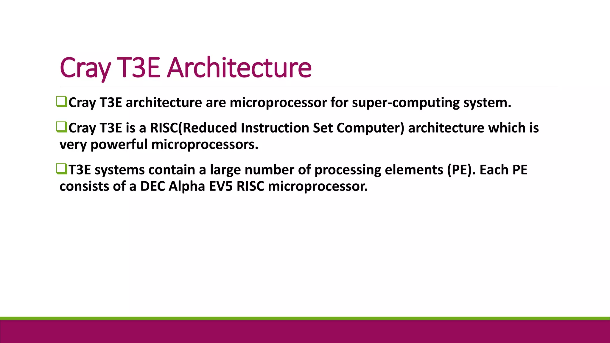 Case Study on Cray T3E Architecture | PDF