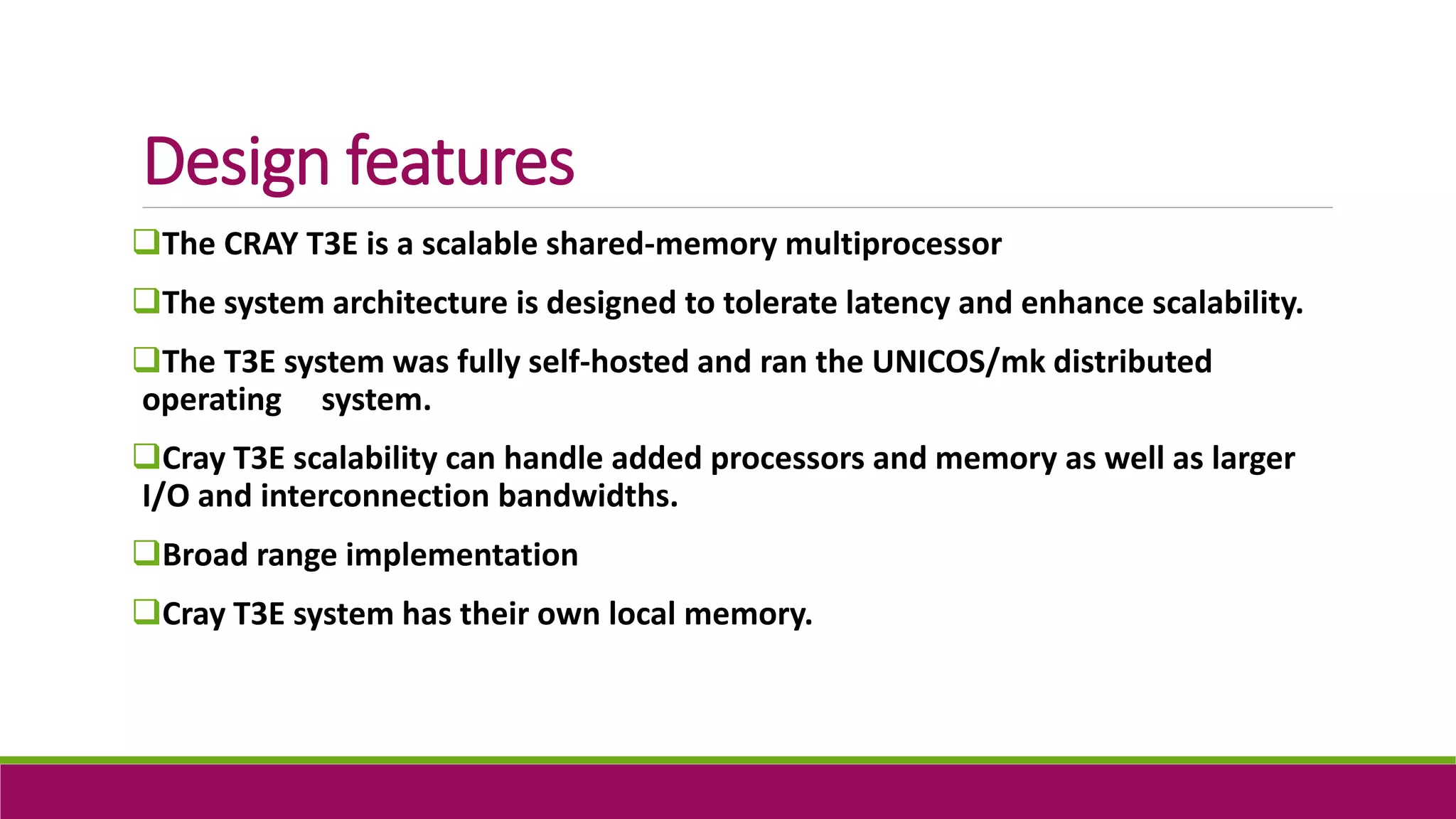 Case Study on Cray T3E Architecture | PDF