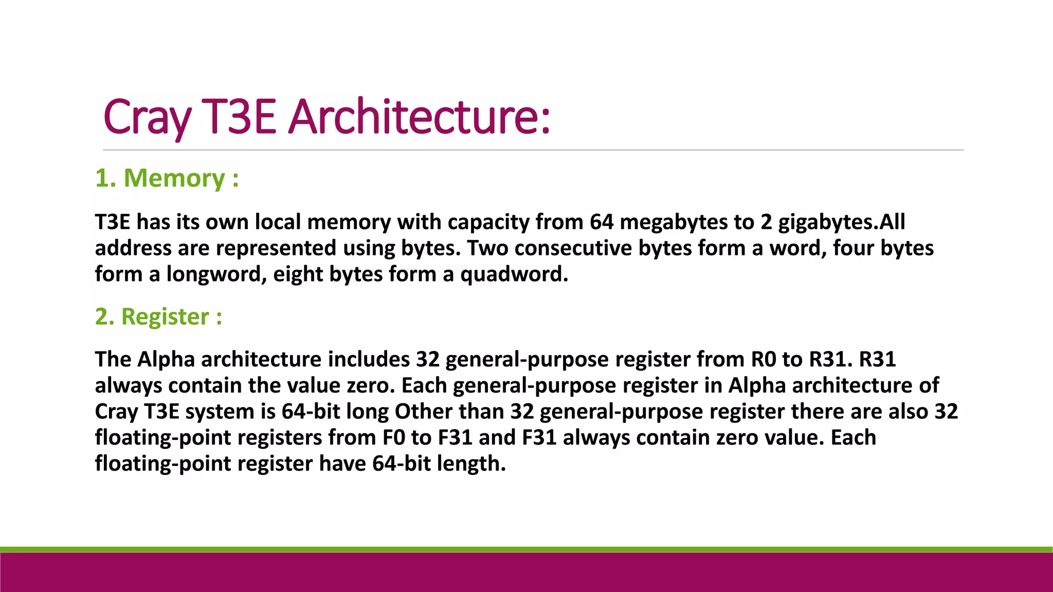 Case Study on Cray T3E Architecture | PDF