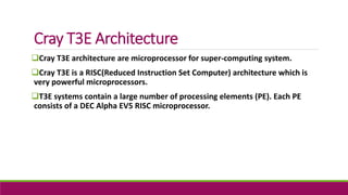 Case Study on Cray T3E Architecture | PDF