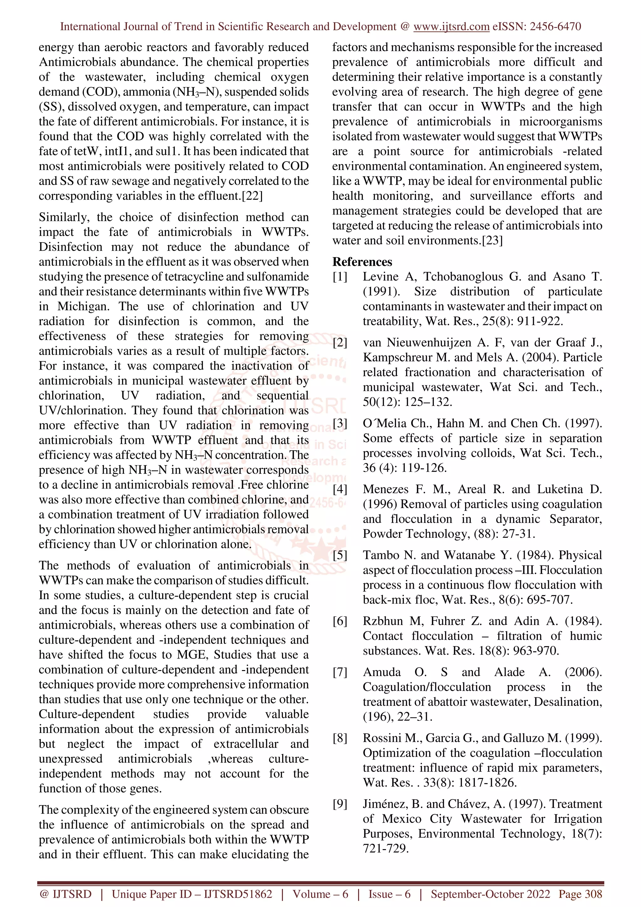 Wastewater Treatment Process by Physico Chemical Methods | PDF