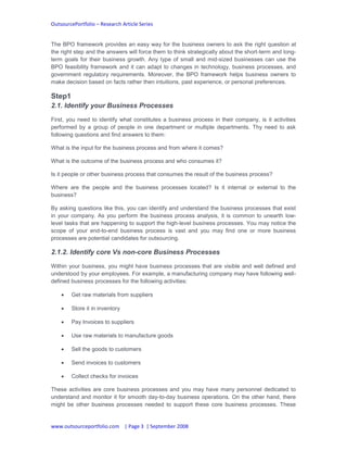 BPO Feasibility Framework | PDF