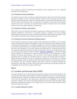 BPO Feasibility Framework | PDF