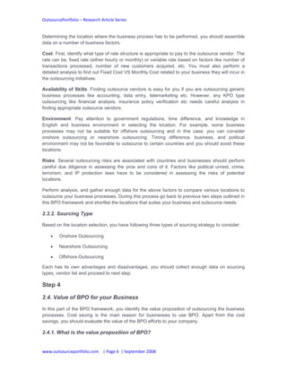 BPO Feasibility Framework | PDF