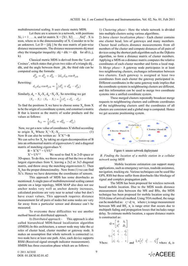 Multidimensional Scaling Algorithm And Its Current Applications In Wireless Localization Pdf