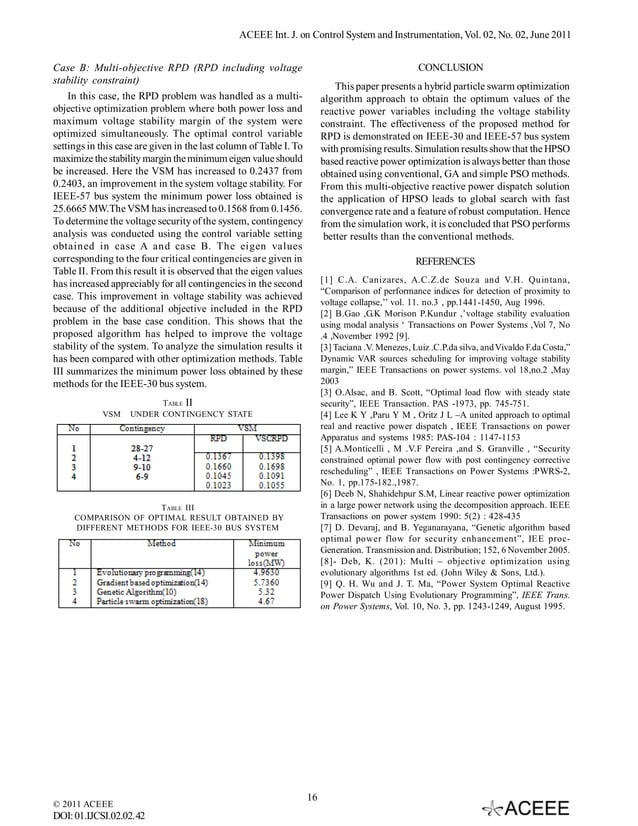 Hybrid Particle Swarm Optimization for Multi-objective Reactive Power Optimization with Voltage ...