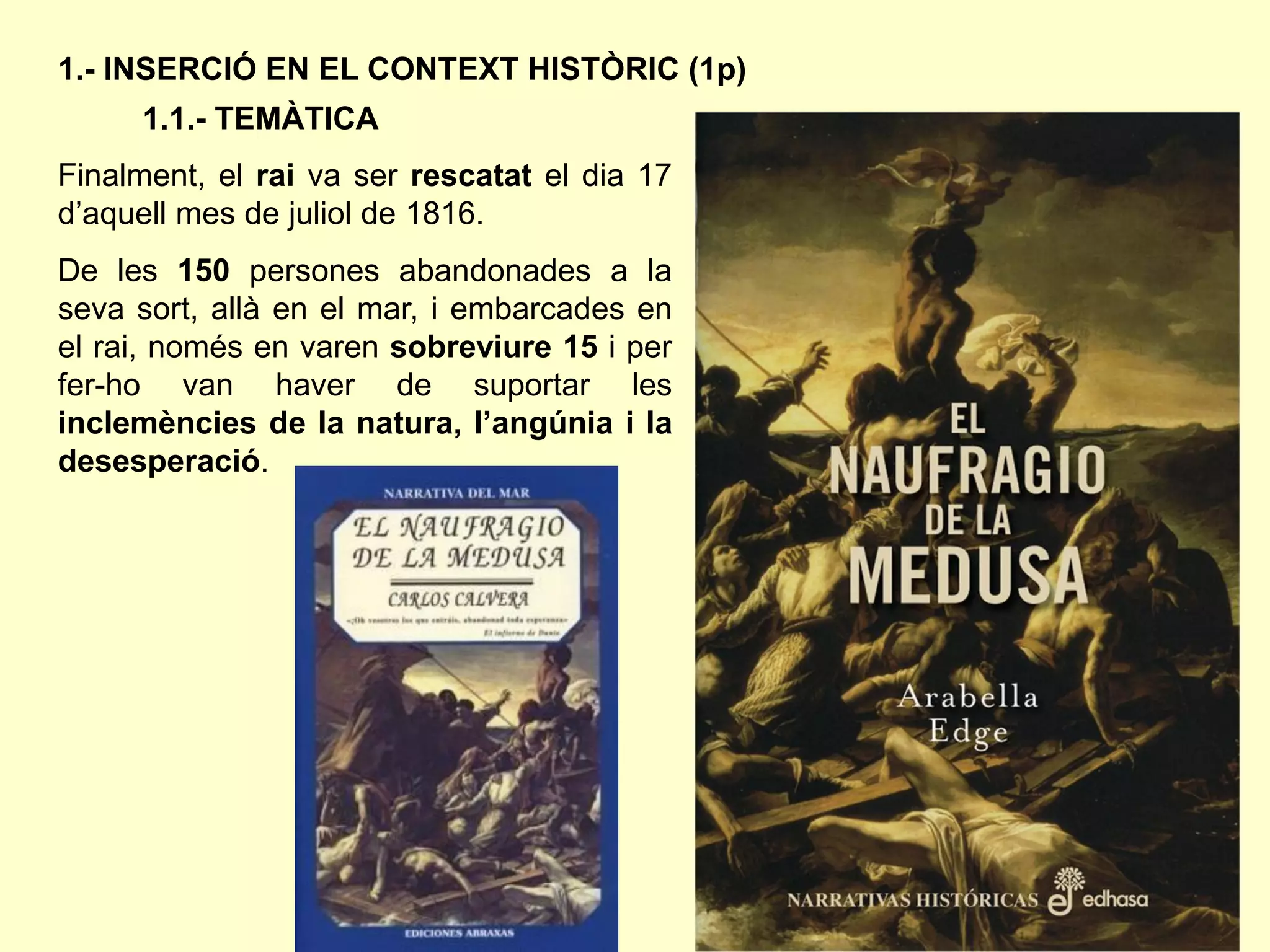 42. EL RAI DE LA MEDUSA. THÉODORE GÉRICAULT. ROMANTICISME (TEMA) | PDF