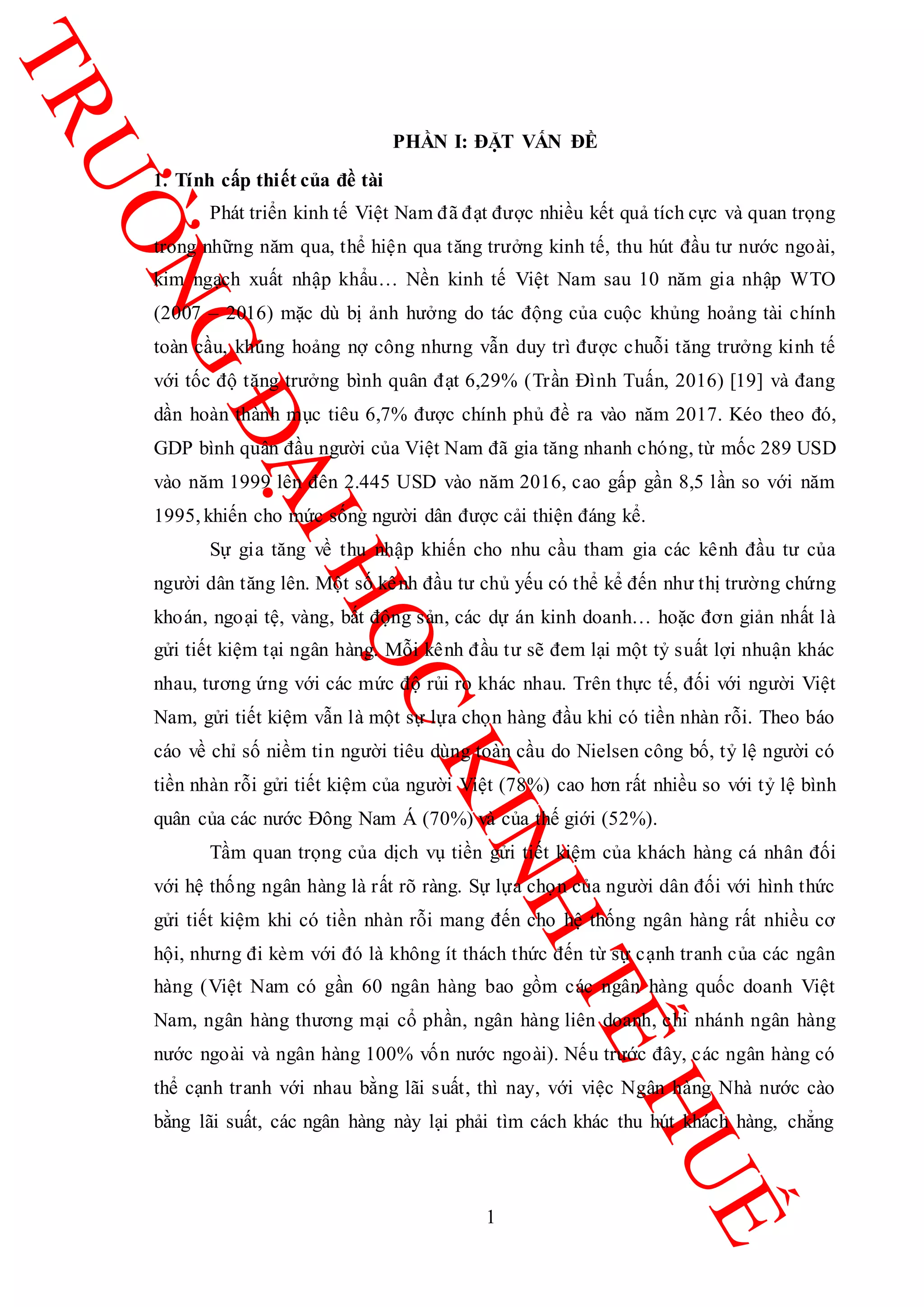 Luận văn: Nghiên cứu các nhân tố ảnh hưởng đến quyết định gửi tiền tiết kiệm của khách hàng cá ...