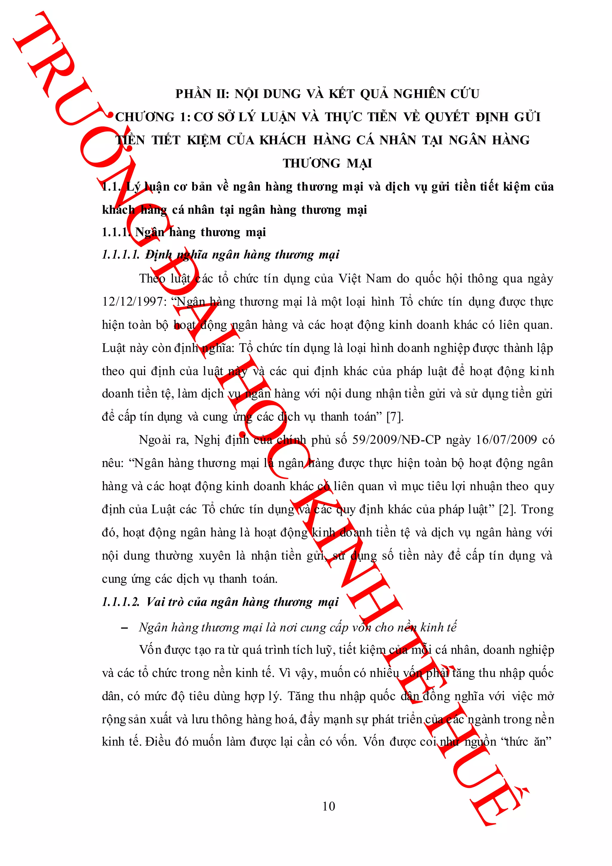 Luận văn: Nghiên cứu các nhân tố ảnh hưởng đến quyết định gửi tiền tiết kiệm của khách hàng cá ...