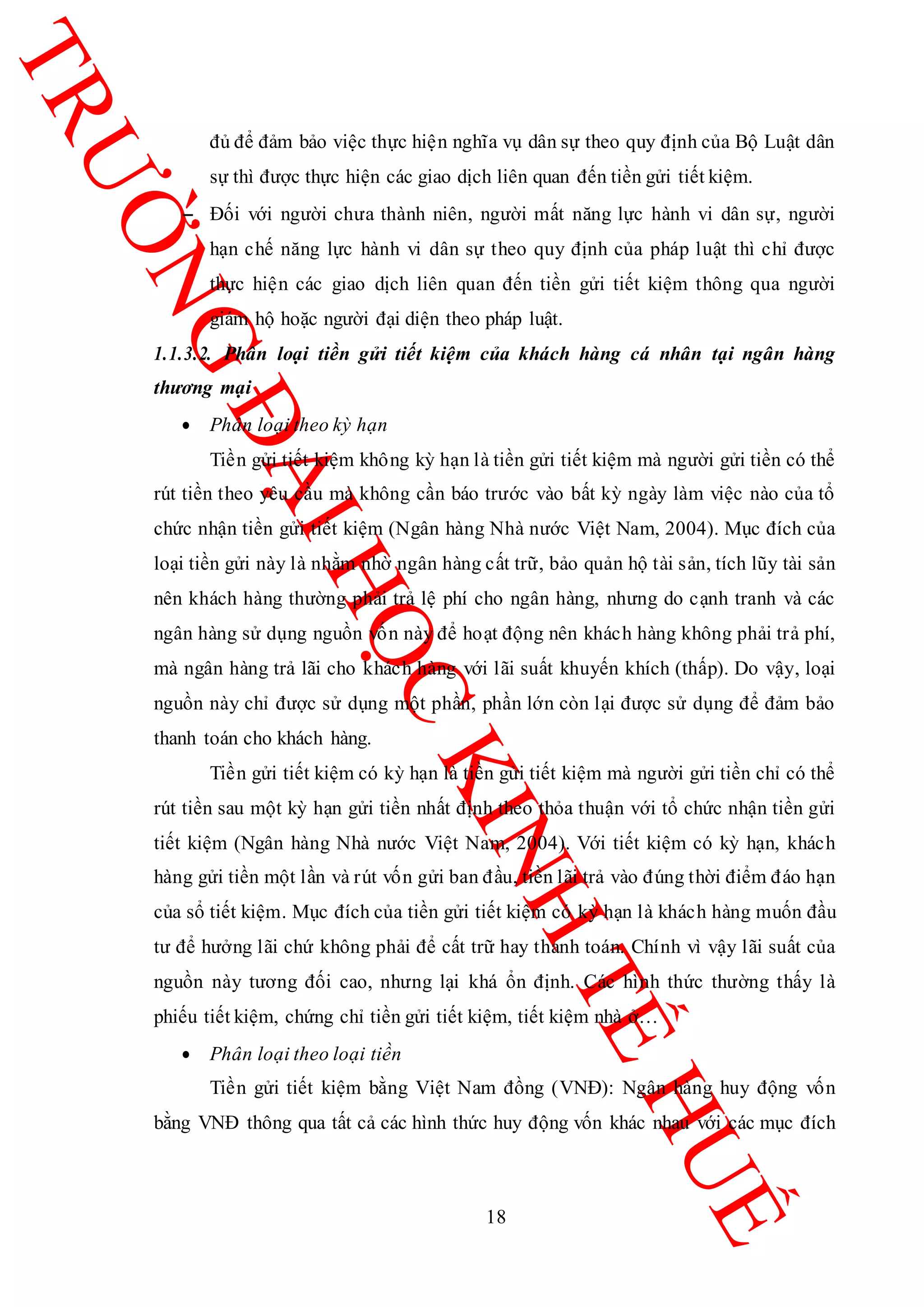 Luận văn: Nghiên cứu các nhân tố ảnh hưởng đến quyết định gửi tiền tiết kiệm của khách hàng cá ...