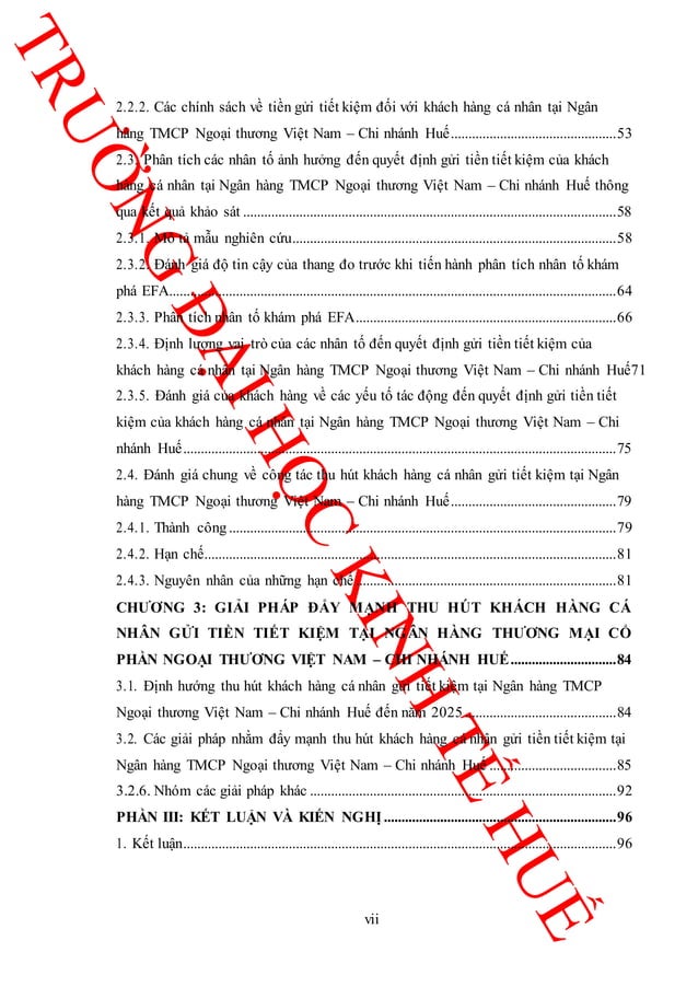 Luận văn: Nghiên cứu các nhân tố ảnh hưởng đến quyết định gửi tiền tiết kiệm của khách hàng cá ...