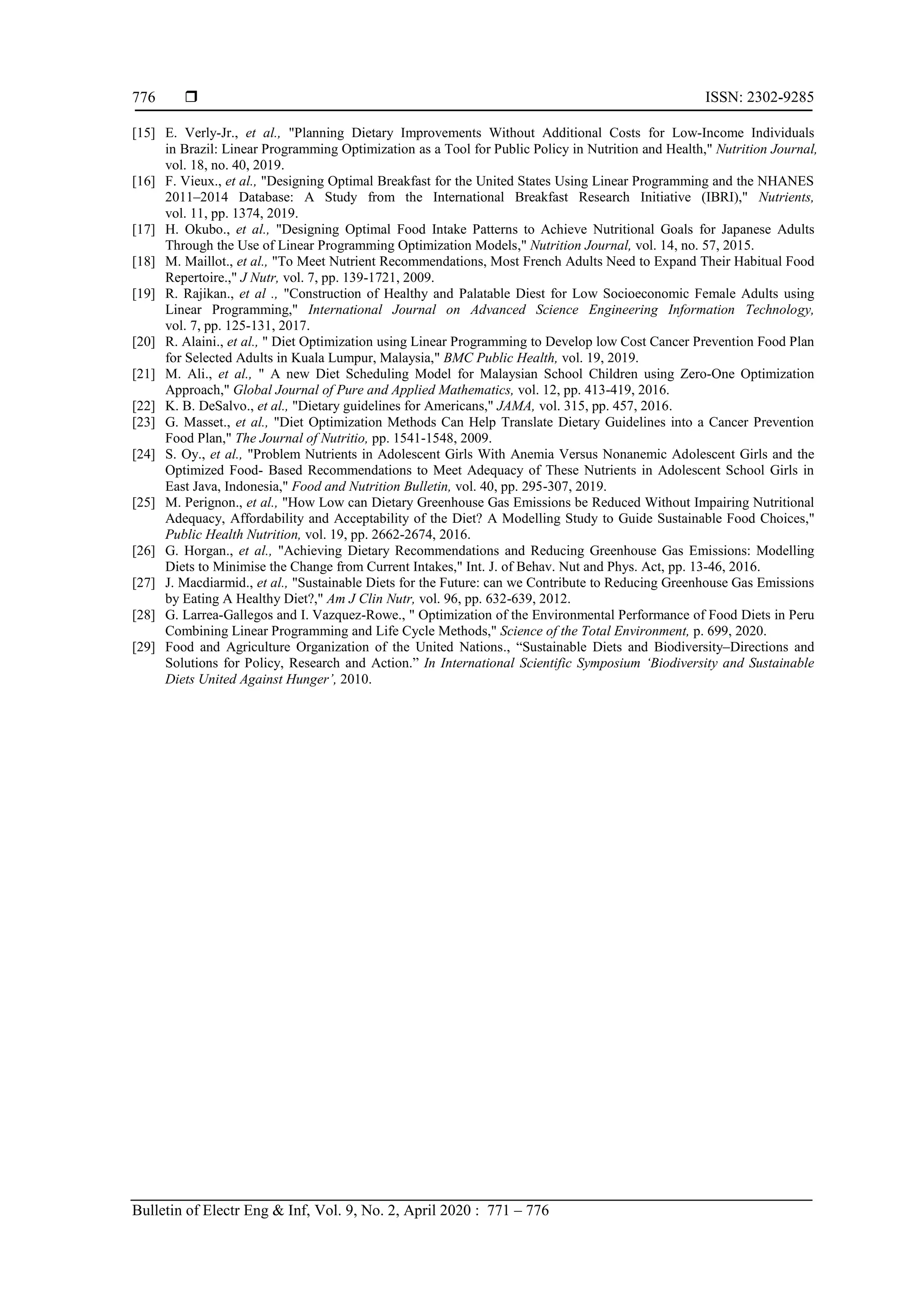 Cheap vs healthy: Analyzing McDonald’s menu using linear programming | PDF