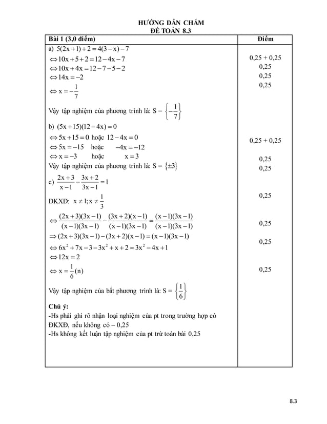 Đề Thi HK2 Toán 8 - THCS Phan Văn Trị | PDF