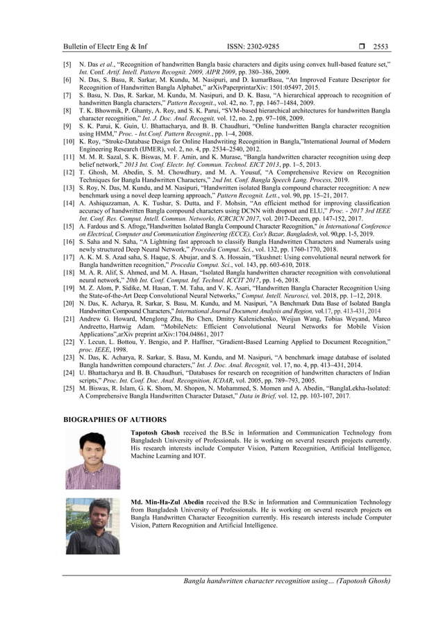 Bangla handwritten character recognition using MobileNet V1 architecture | PDF