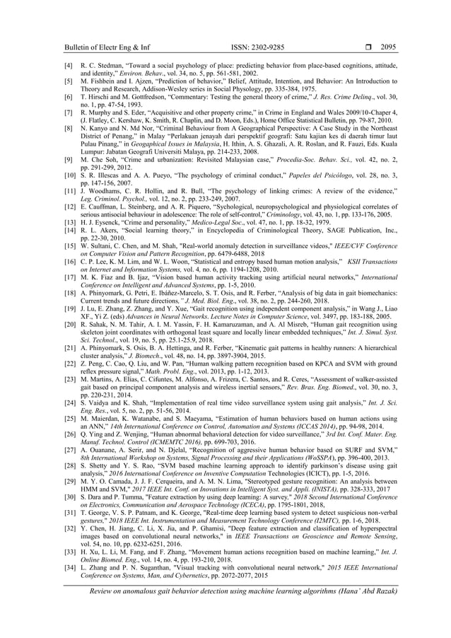 Review On Anomalous Gait Behavior Detection Using Machine Learning Algorithms Pdf