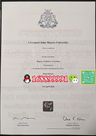 Liverpool John Moores University degree offer diploma Transcript | PDF