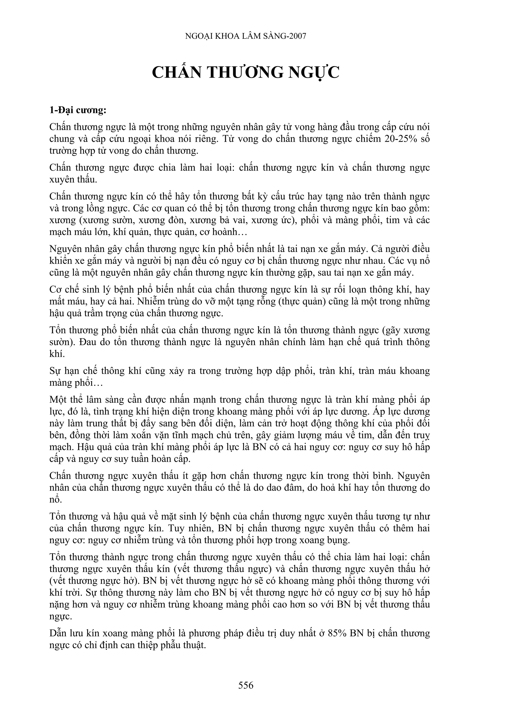 Chấn thương ngực | PDF