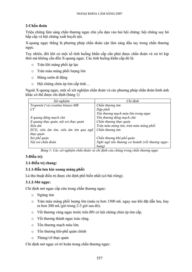 Chấn thương ngực | PDF