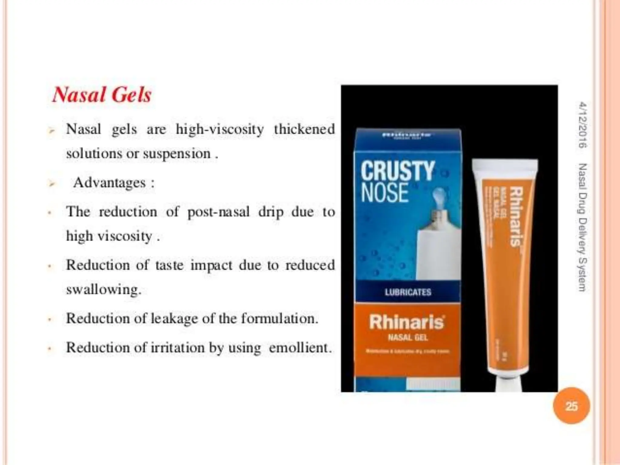 Various forms of nasal drug deliverysystems.pptx