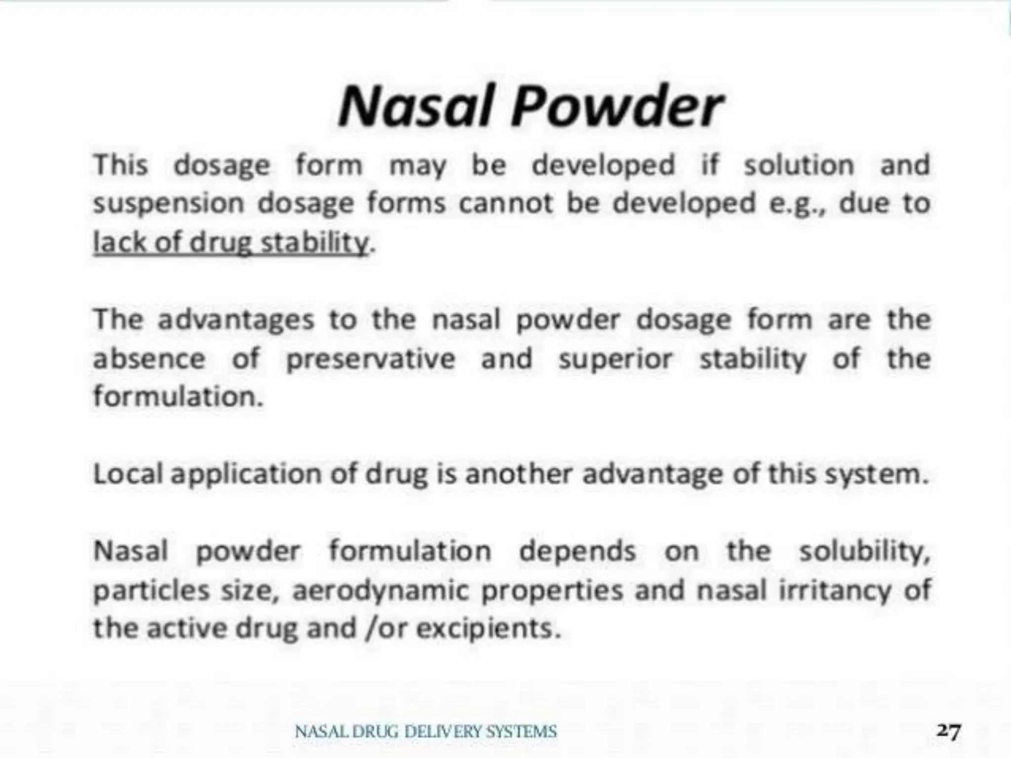 Various forms of nasal drug deliverysystems.pptx
