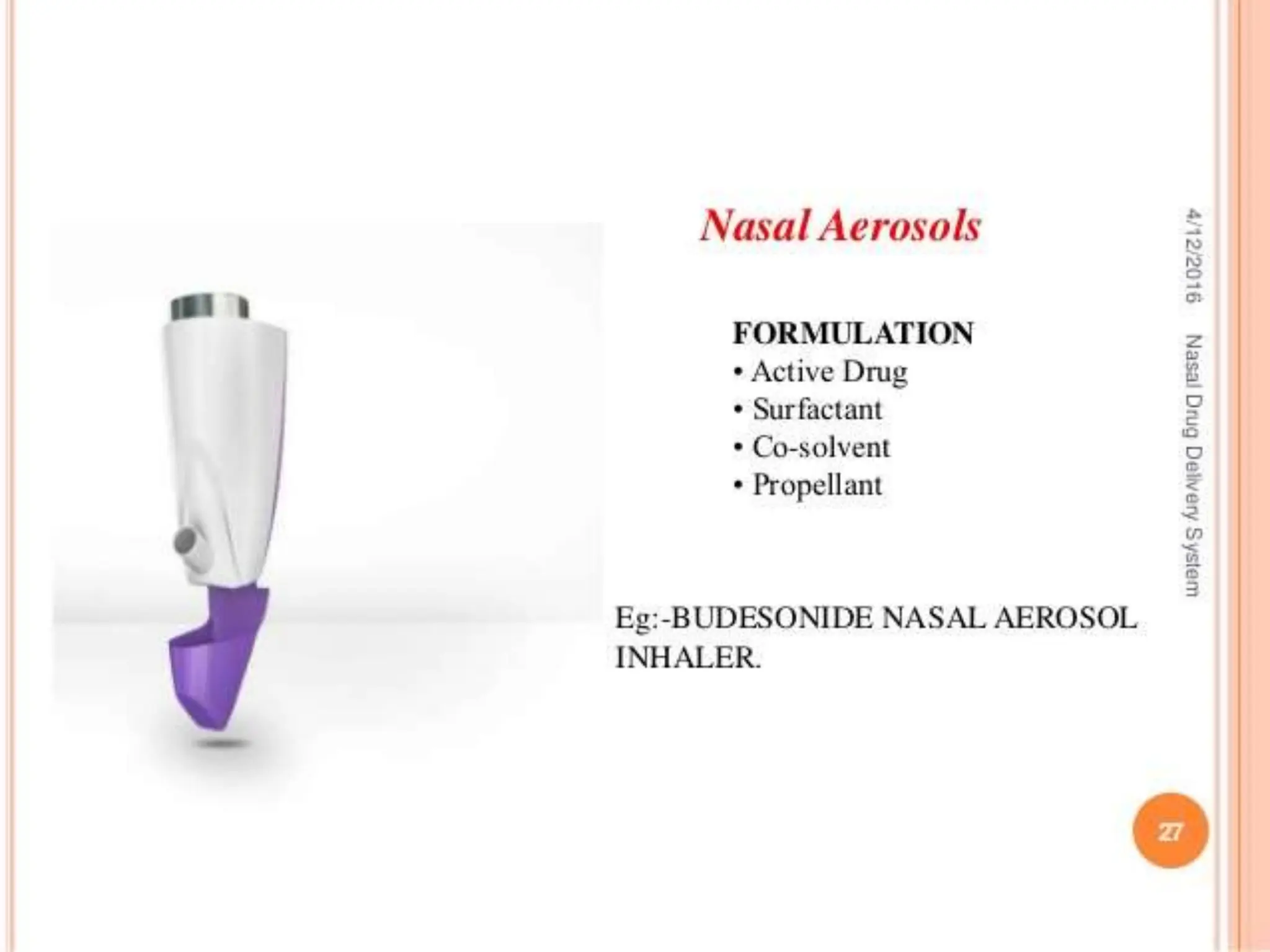 Various forms of nasal drug deliverysystems.pptx
