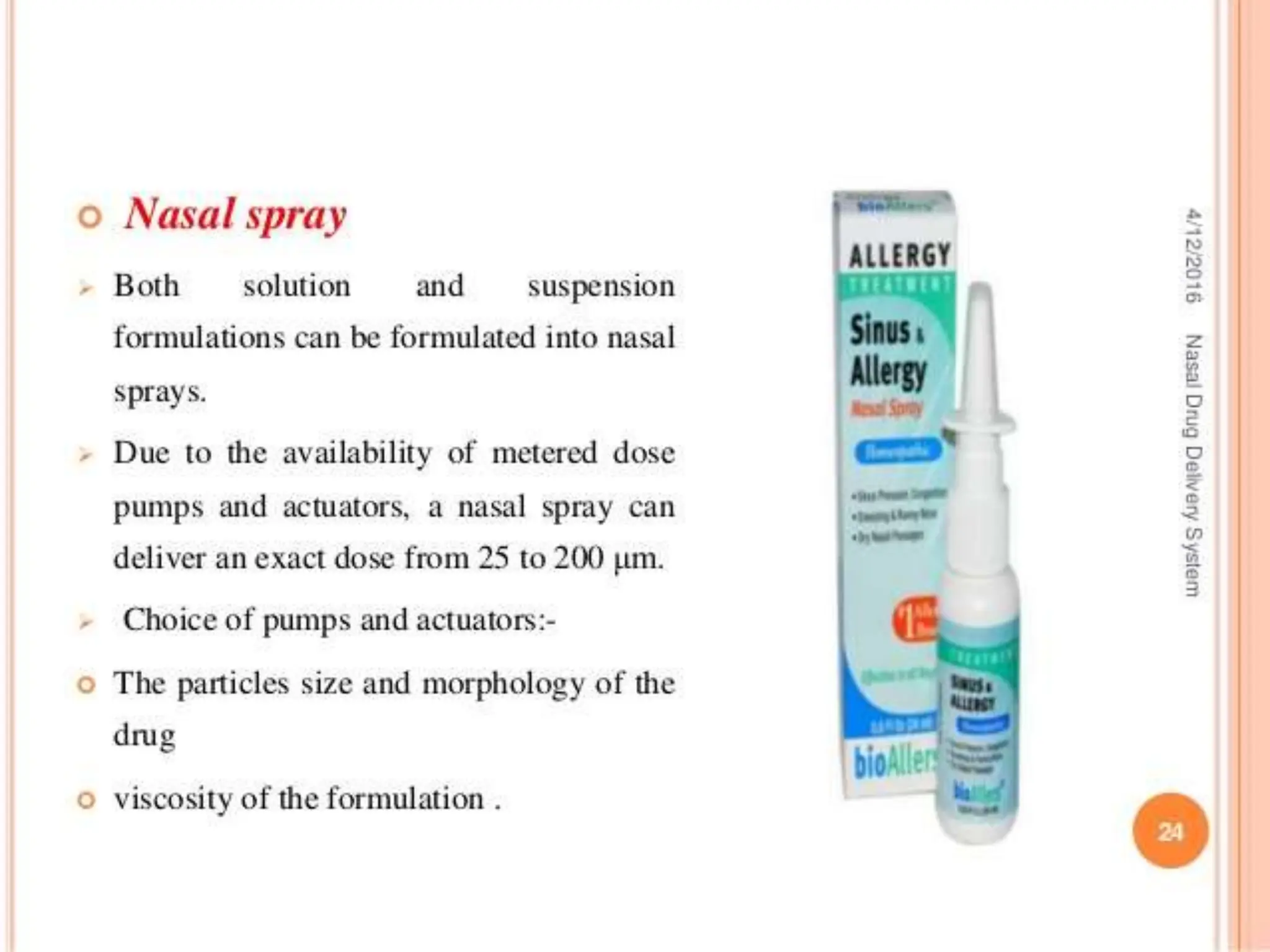 Various forms of nasal drug deliverysystems.pptx