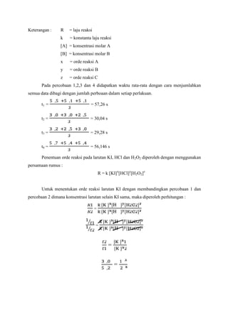Jurnal Laju Reaksi | PDF