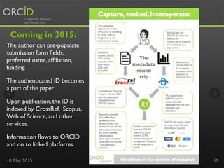 ORCID Adoption and Use by the Research Community | PPT