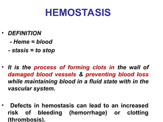 Blood coagulation mechanism and hemostasis | PPT