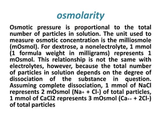 electrolyte and milliequivalent and millimole | PPTX