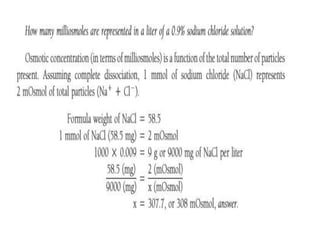 electrolyte and milliequivalent and millimole | PPTX