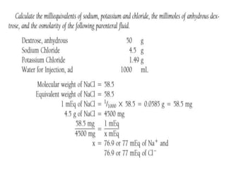 electrolyte and milliequivalent and millimole | PPTX