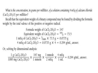 electrolyte and milliequivalent and millimole | PPTX