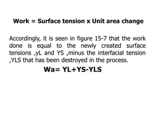 Surface tension and interfacial phenomenon | PPT