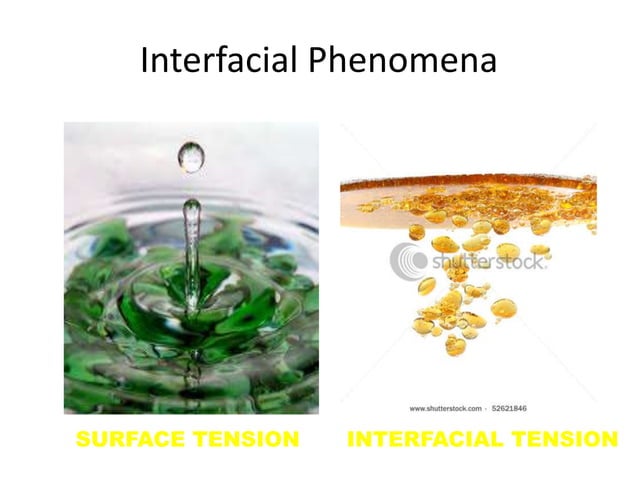 Surface tension and interfacial phenomenon | PPT